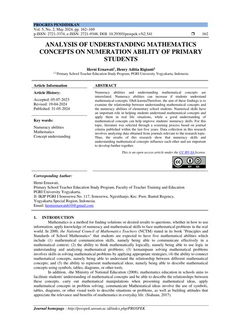 Pdf Analysis Of Understanding Mathematics Concepts On Numeration