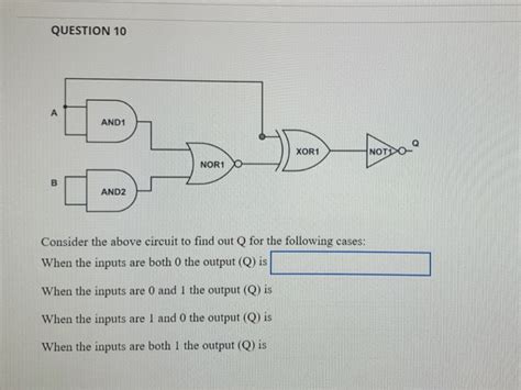 Solved QUESTION А AND XOR NOTDOO NOR B AND Consider Chegg