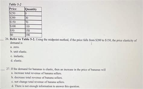 solved table 5 2 26 refer to table 5 2 using the midpoint