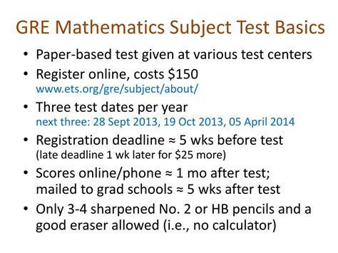 Ppt Gre Mathematics Subject Test Workshop Powerpoint Presentation