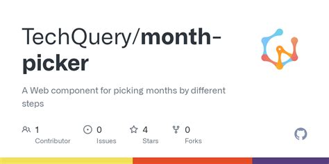 GitHub TechQuery Month Picker A Web Component For Picking Months By Different Steps