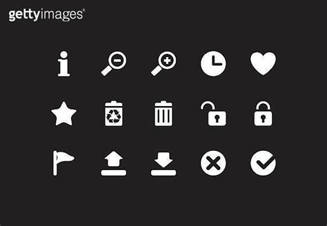 white UI actions icons 이미지 472357379 게티이미지뱅크