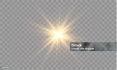 빛나는 태양 광선으로 사실적인 빛 폭발 상단 모서리의 밝은 글로우 효과 투명한 배경 흰색 조명 빔 확산 자연 채광 오버레이 창의적인 우아한 광채 광선에 대한 스톡 벡터 아트