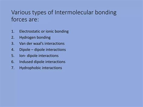 Intermolecular Binding Forces Ppt