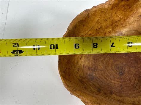 Pair Of Vintage Boho Hand Carved Burl Wood Basket 10w X 9d X 8h