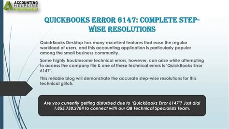 PPT The Best Ever Method To Fix QuickBooks Error 6147 PowerPoint Presentation ID 12156086