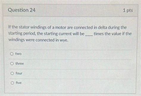 Solved If The Stator Windings Of A Motor Are Connected In Chegg Com