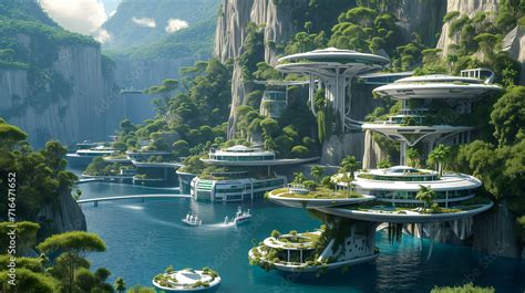 Sustainable Futuristic City Architecture Innovative Green Design