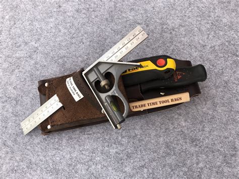 Leather Chisel Pouch With Xxl Utility Pouch And Square Holder