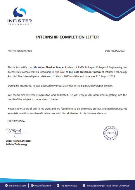 Ketan Bonde On Linkedin Bigdata Internship Dataanalysis Certificate Data Bigdatadeveloper…