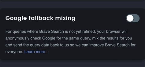 How To Enable Google Fallback Mixing Search Support Brave Community