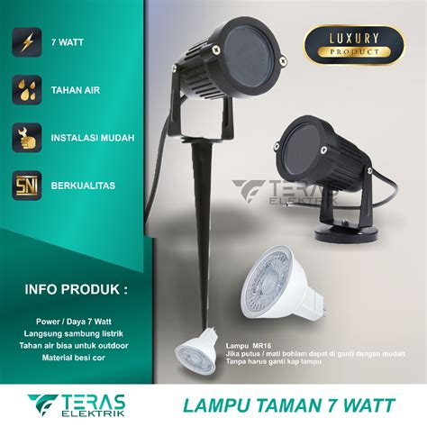 Jual Lampu Taman Tancap LED 7 Watt Lampu Halaman Outdoor Waterproof Shopee Indonesia