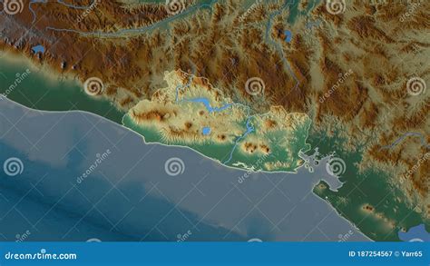 El Salvador Relief Composition Stock Illustration Illustration Of