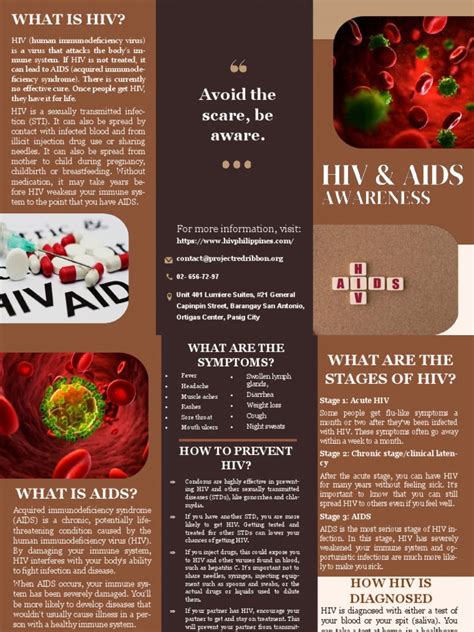 Hiv Awareness Brochure Pdf Hivaids Sexually Transmitted Infection