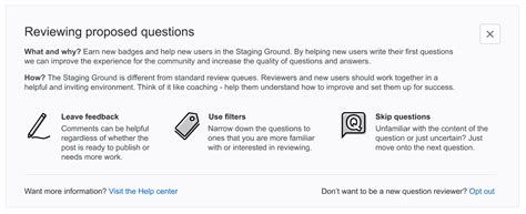 Staging Ground Workflow Question Details And Actions Meta Stack Overflow