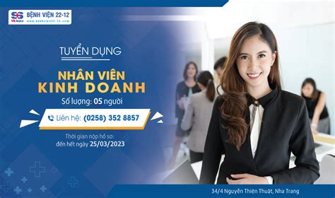 Thông báo tuyển dụng Nhân viên kinh doanh Bệnh viện 22 12 VK