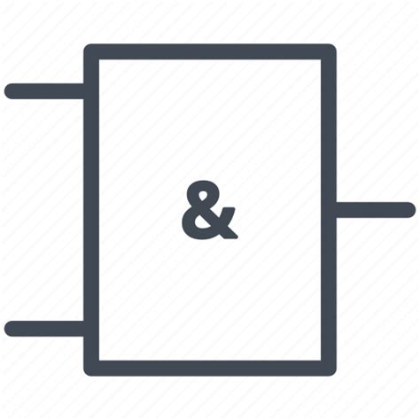 And Gate Circuit Diagram Electric Electronic Gate Logic Gate Icon Download On Iconfinder