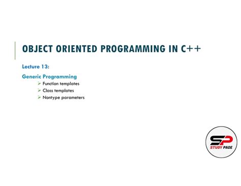 Lecture 0 Object Oriented Programmingpdf