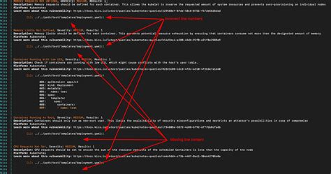 incorrect line numbers and missing line content when scanning helm charts · issue 6377