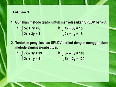 PPT Sistem Persamaan Linear Ppt