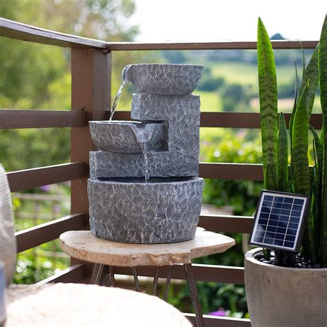 Stone Bowls Solar Water Feature Garden Ornaments