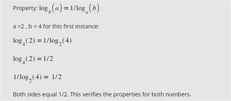 Solved Assignemntverify The Properties Of Logarithams With