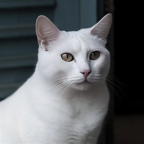 Premium Photo An Little Adorable White Cat Generative Ai