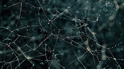 Realistic Image Of An Abstract Neural Network With Interconnected Nodes