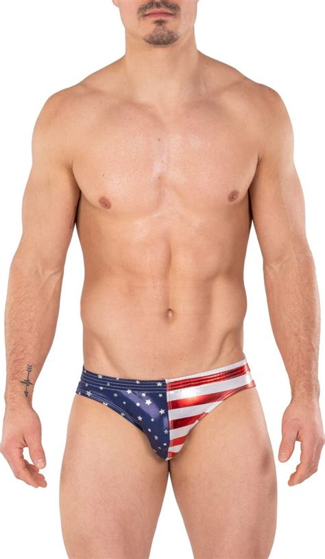 Gary Majdell Sport Mens Usa Freedom Flag Stars And Stripes Bikini