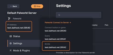 palworld server rcon dathost help center
