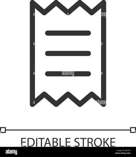 Get Receipt For Purchase Pixel Perfect Linear Ui Icon Stock Vector Image And Art Alamy