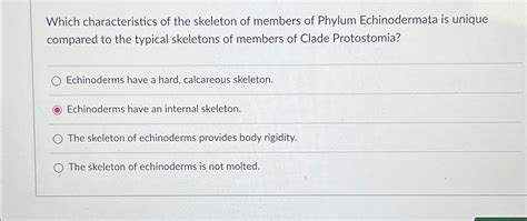 Solved Which Characteristics Of The Skeleton Of Members Of
