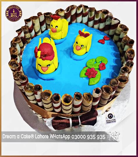 Quack Tastic Wafer Stick Duck Pond Cake In Lahore Dream A Cake