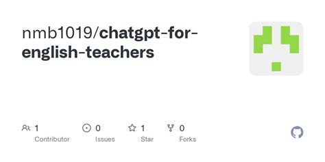 Chatgpt For English Teachers README Md At Main Nmb1019 Chatgpt For English Teachers GitHub