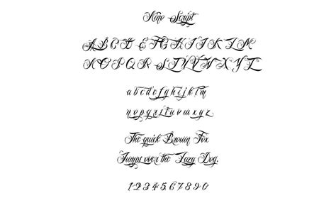 Fancy Handwriting Tattoo Fonts