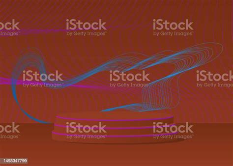 보라색 파란색 갈색 3d 객실 벡터 제품 디스플레이 모형 실린더 받침대 연단 프레젠테이션을 위한 미래 무대 쇼케이스 추상적인