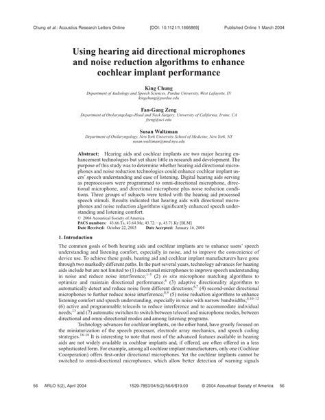 pdf using hearing aid directional microphones and noise reduction algorithms to enhance