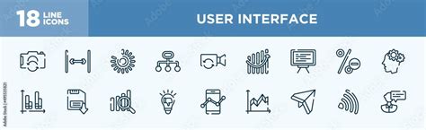 User Interface Line Icons Set User Interface Outline Icons Collection Switch Camera Width