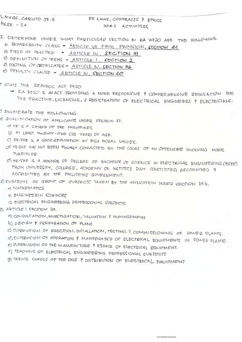 EE Laws IM EE Laws Contracts And Ethics Essay Writing BS