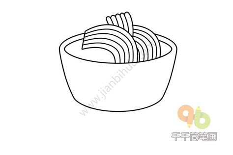 各类面食的简笔画 天马图吧