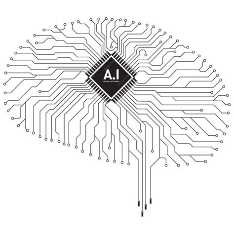 Premium Vector Artificial Intelligence Ai Circuit Brain Head Data Chip Cpu Chipset
