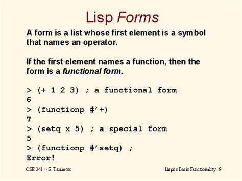 Lisp Forms