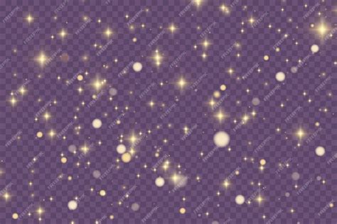 크리스마스 조명 효과입자의 반짝임 효과 투명 배경에 벡터 반짝임 프리미엄 벡터