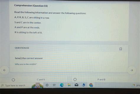 Comprehension Question 03 Read The Following StudyX