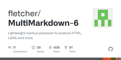 Github Fletchermultimarkdown 6 Lightweight Markup Processor To