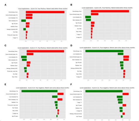 figure local interpretable model explainer for six individual cases