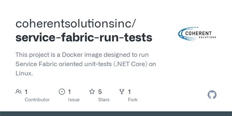 github coherentsolutionsinc service fabric run tests this project is a docker image designed