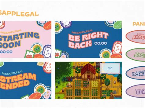 Custom Cute Streaming Overlay Package Upwork