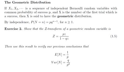 Solved The Geometric Distribution If X X Is A Chegg Com