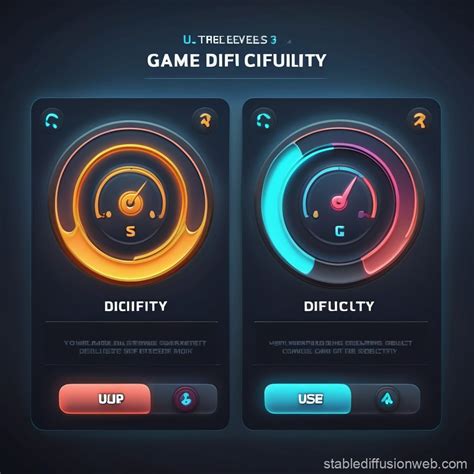 Game Difficulty UI Selection Stable Diffusion Online